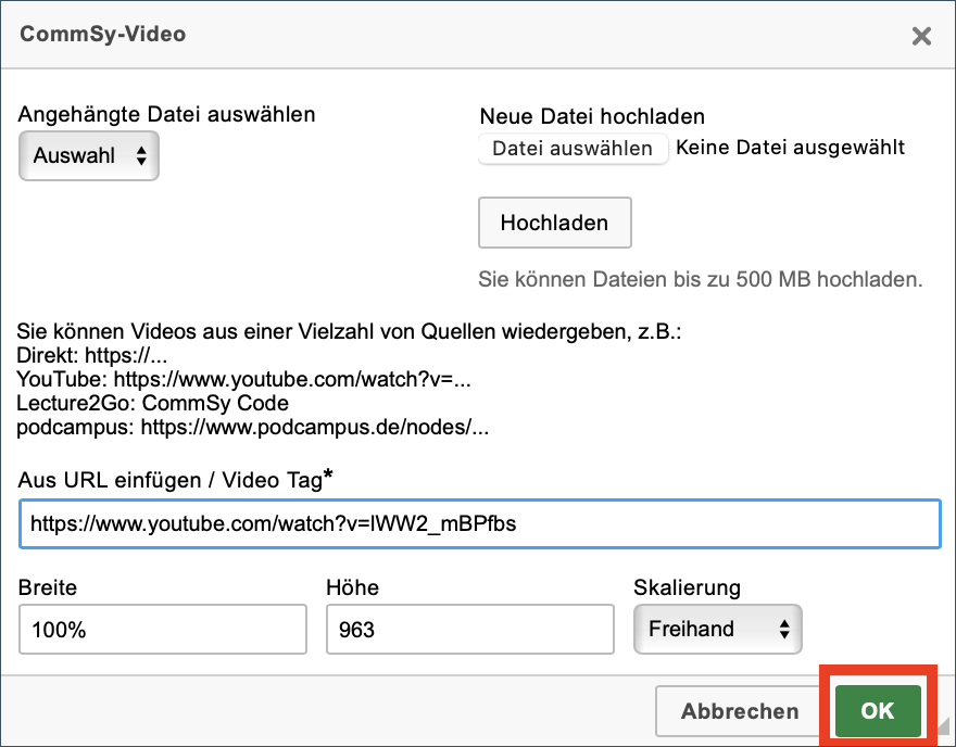 Medien einbinden : AGORA : Universität Hamburg